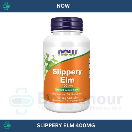 Buy NOW SLIPPERY ELM 400MG X 100 CAPSULES
