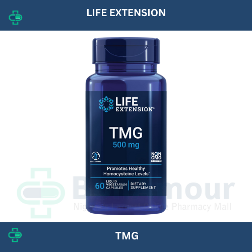 Buy LIFE EXTENSION TRIMETHYLGLYCINE TMG 500MG X 60 CAPSULES