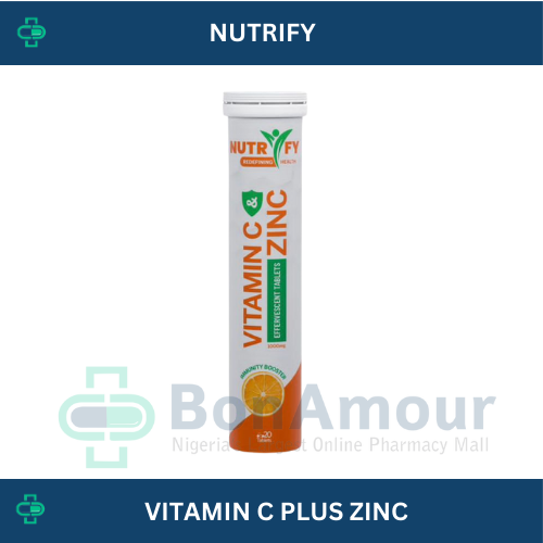 Buy NUTRIFY VITAMIN C PLUS ZINC X 20 TABLETS