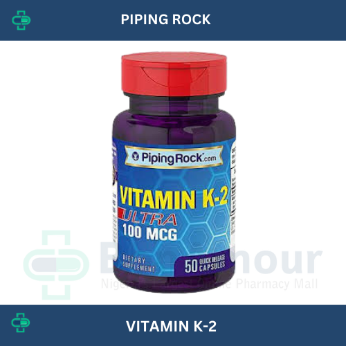 Buy PIPINGROCK VITAMIN K2 100MCG X 50 CAPSULES