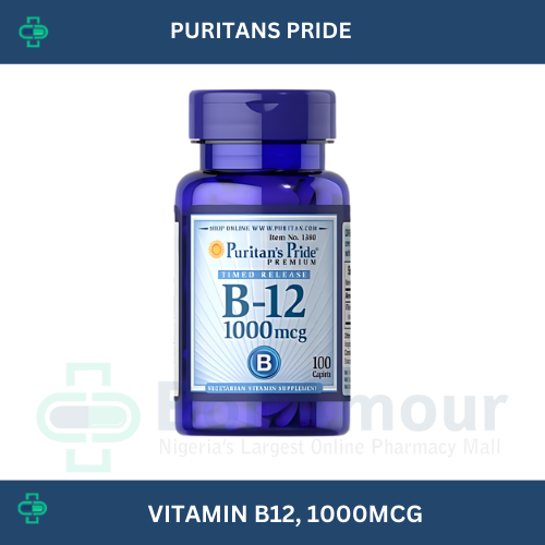 Buy PURITANS PRIDE VITAMIN B12 1000MCG X 100 CAPLETS