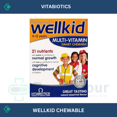 Buy VITABIOTICS WELLKID CHEWABLE 4-12 YRS X 10 TABLETS